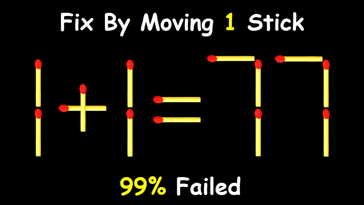 20 Tricky Matchstick Puzzles Only People with High IQ Can Solve - YouTube