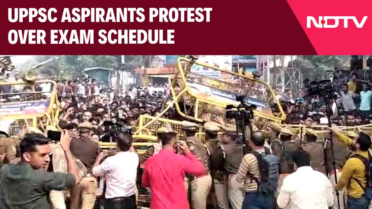 UPPSC Protest | Massive Protests In UP's Prayagraj Over UPPSC Exam ...