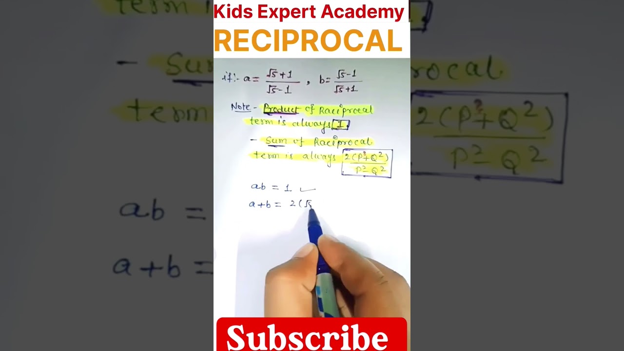 How to solve reciprocal questions 💯 - YouTube