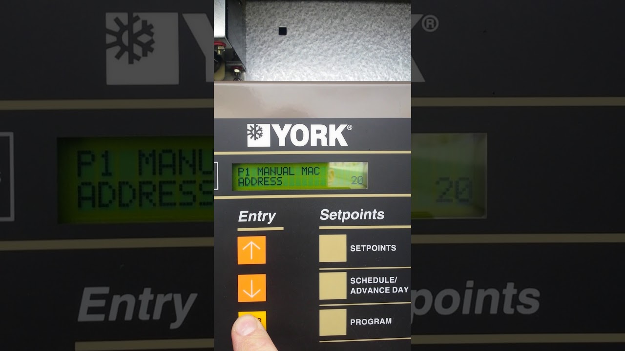 YORK YLAA CHILLER BACNET SETTINGS - YouTube