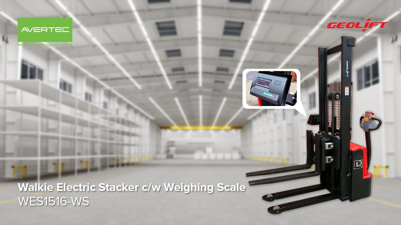 Walkie Electric Stacker WES1516-WS - YouTube
