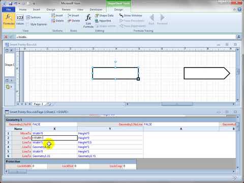 11.2 Creating a Smart Pointy Box Using Visio's ShapeSheet - YouTube