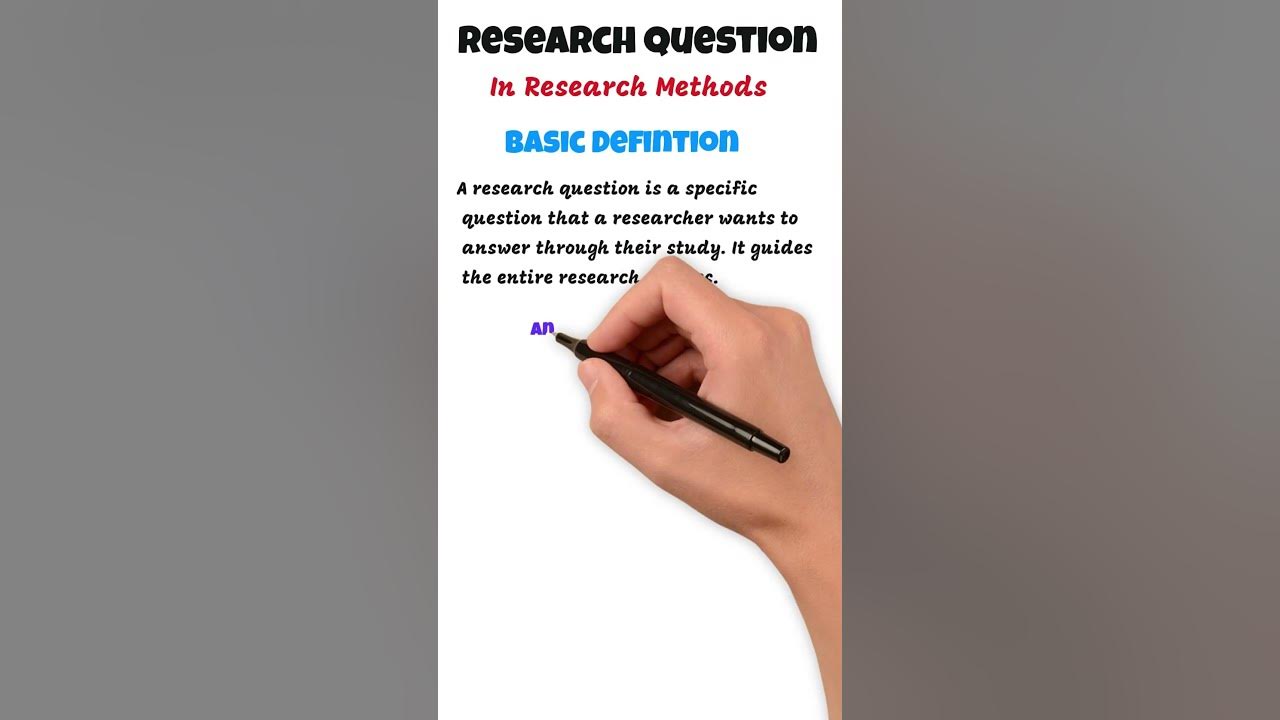 RESEARCH QUESTION IN RESEARCH METHODS - YouTube