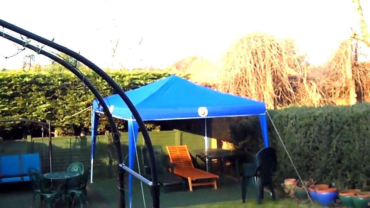 FOSTER'S GAZEBO UP FOR first sunny hot day of summer - YouTube