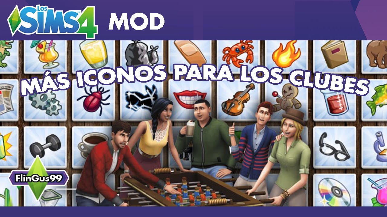 Mod: Más iconos para los clubes | Los Sims 4 ¿Quedamos? - YouTube