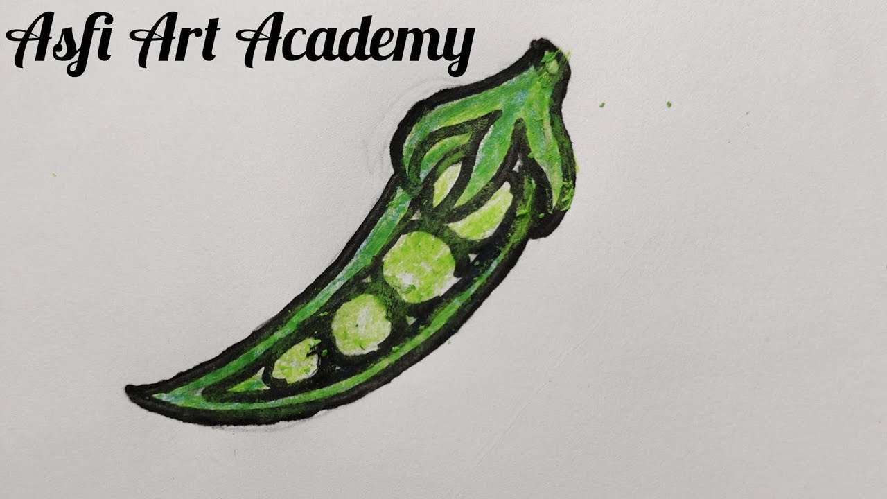How to draw a peas (step by step) Asfi Art Academy. - YouTube