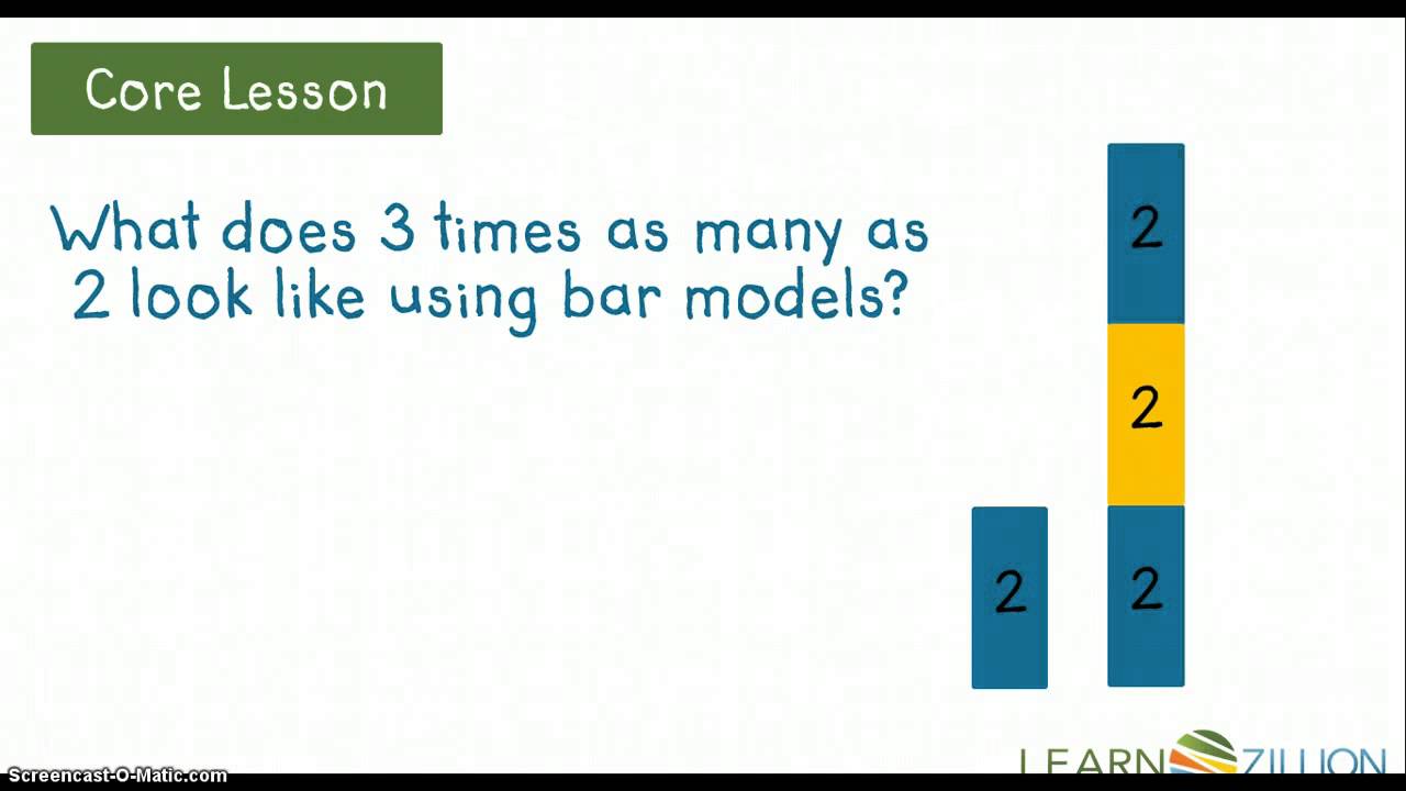 Bar Models And Times As Many M 4 OA 1 B YouTube