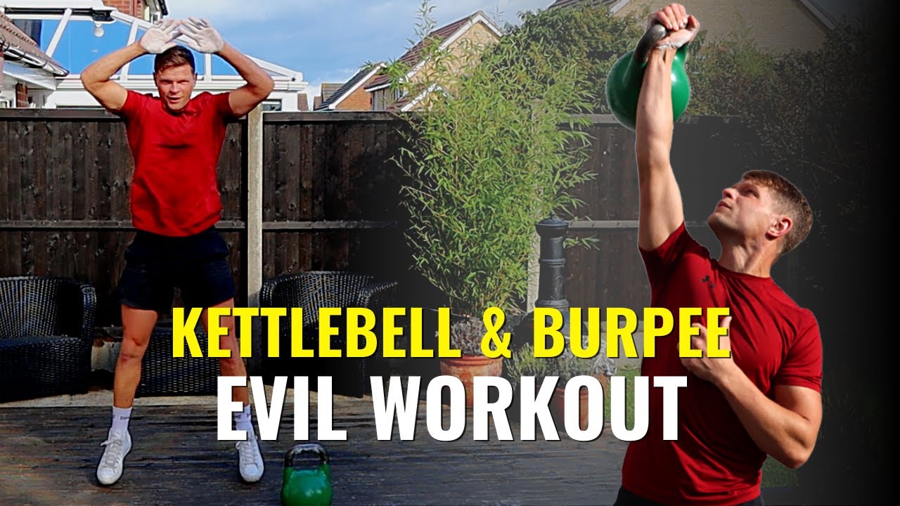 EVIL Kettlebell & Burpee Workout / Intense Full Body WOD - YouTube