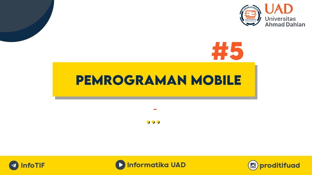 Pemrograman Mobile Pertemuan 5 - YouTube