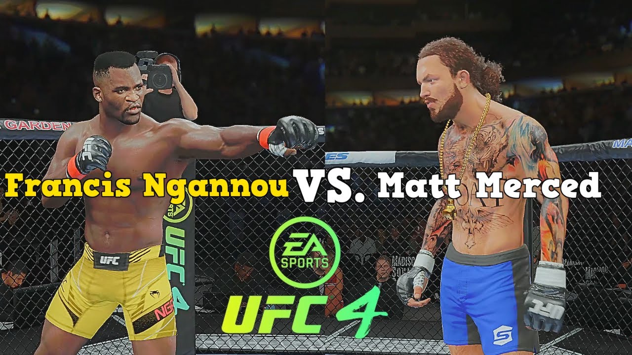 Francis Ngannou Vs. Matt Merced : UFC 4 Gameplay (Legendary AI Vs AI ...