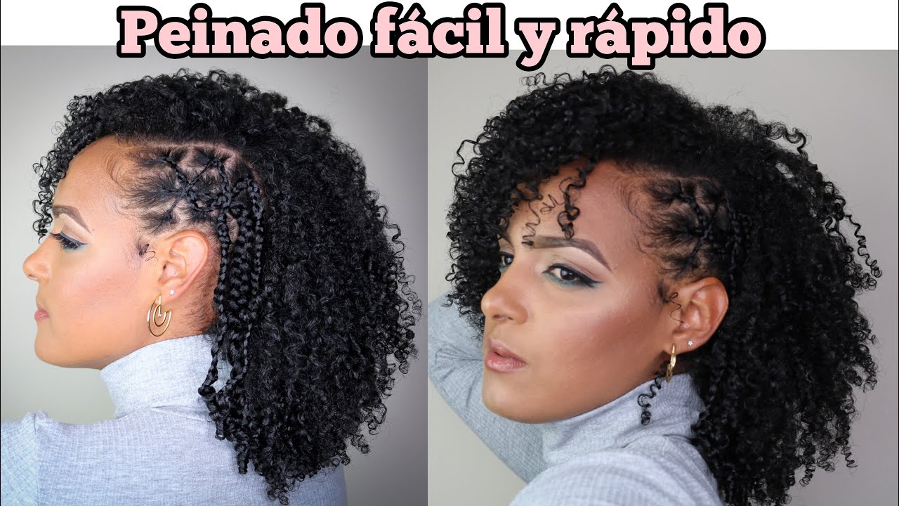 PEINADO para pelo AFRO, RIZADO y LACIO | peinado FÁCIL Y RÁPIDO ...