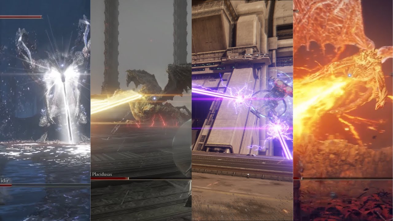 FromSoftware Boss Design - Laser Beam Attacks (Dark souls 3 x Elden Ring x Armored Core 6) - YouTube