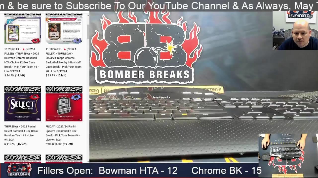 Welcome to BomberBreaks.com Thursday Night Live Breaks Featuring New Releases of Bowman Chrome ...