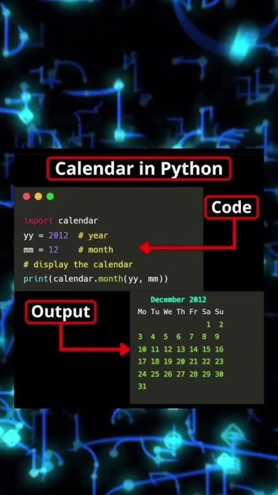 Calandrer In Python Python Programming Coding Howtocreateawebsiteusinghtmlandcss L Ai