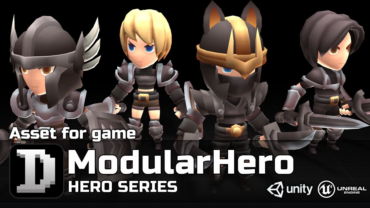 Hero Series - ModularHero | 3D | For UE/Unity | Game Ready - YouTube