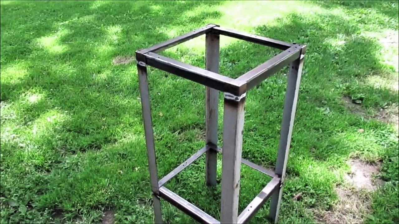 Metal Stand made from recycled angle iron Part 2 DONE - YouTube