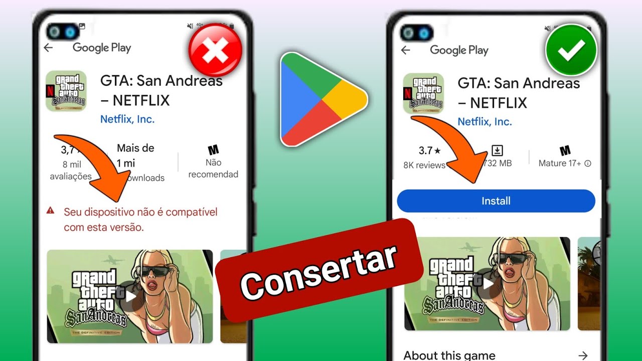 GTA San Andreas Netflix Seu dispositivo não é compatível com esta ...