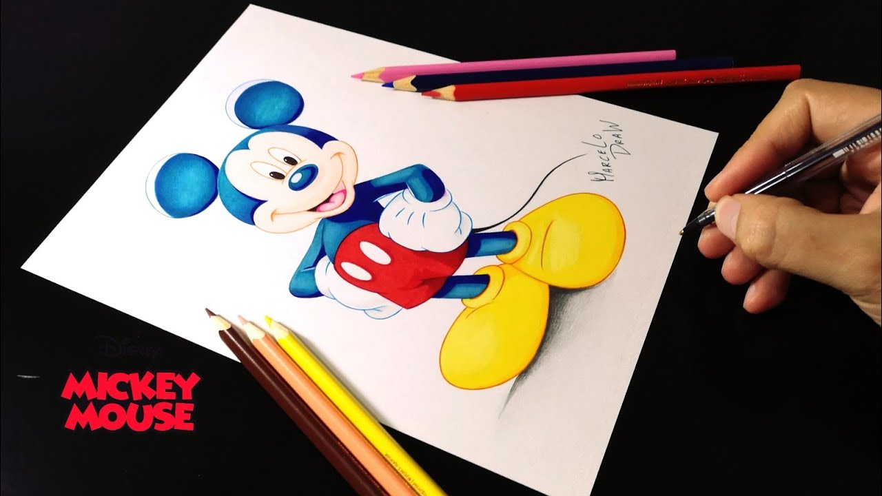 Como Dibujar Mickey Mouse, Como se dibuja mickey, - YouTube