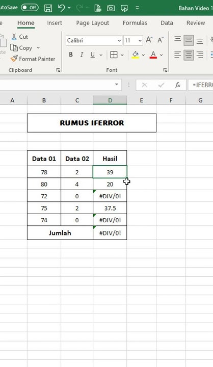 Dasar Excel Rumus Iferror Belajarexcel Excelindonesia Exceltips Jagoexcel Exceltricks