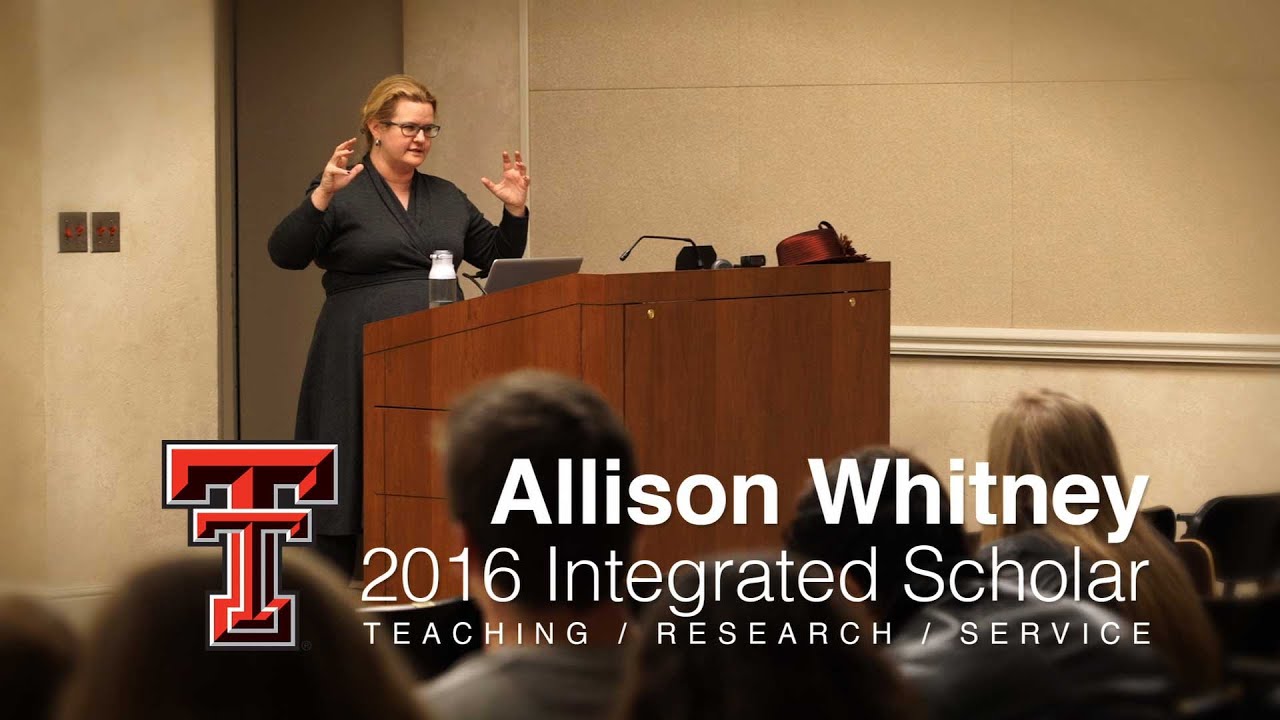 Allison Whitney: 2016 Integrated Scholar - YouTube