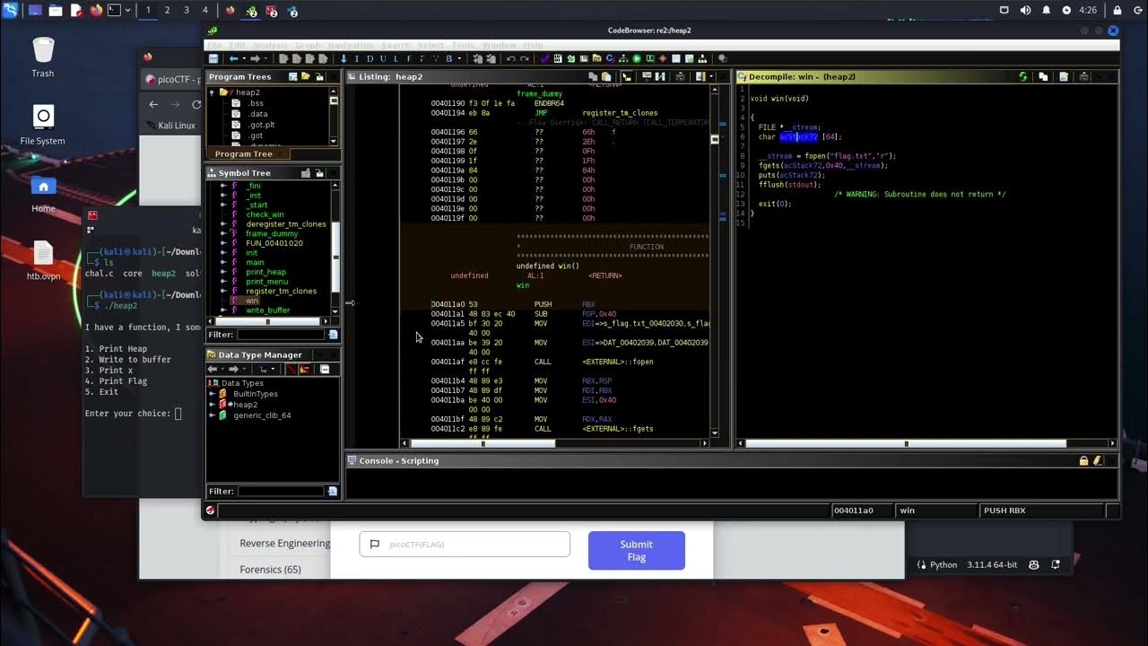 Reverse Engineering Learning - PicoCTF_24 Heap 0/1/2/3 - YouTube