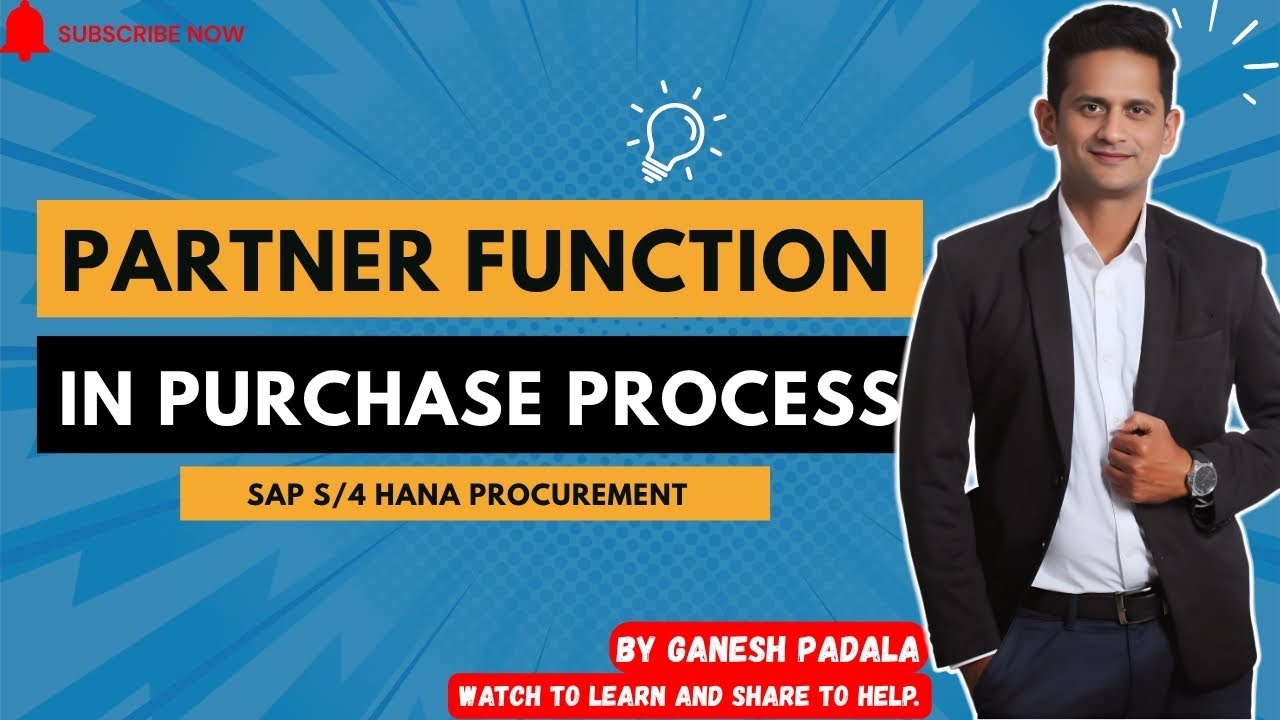 Partner Function in Purchasing Process- SAP S/4 HANA Procurement - YouTube