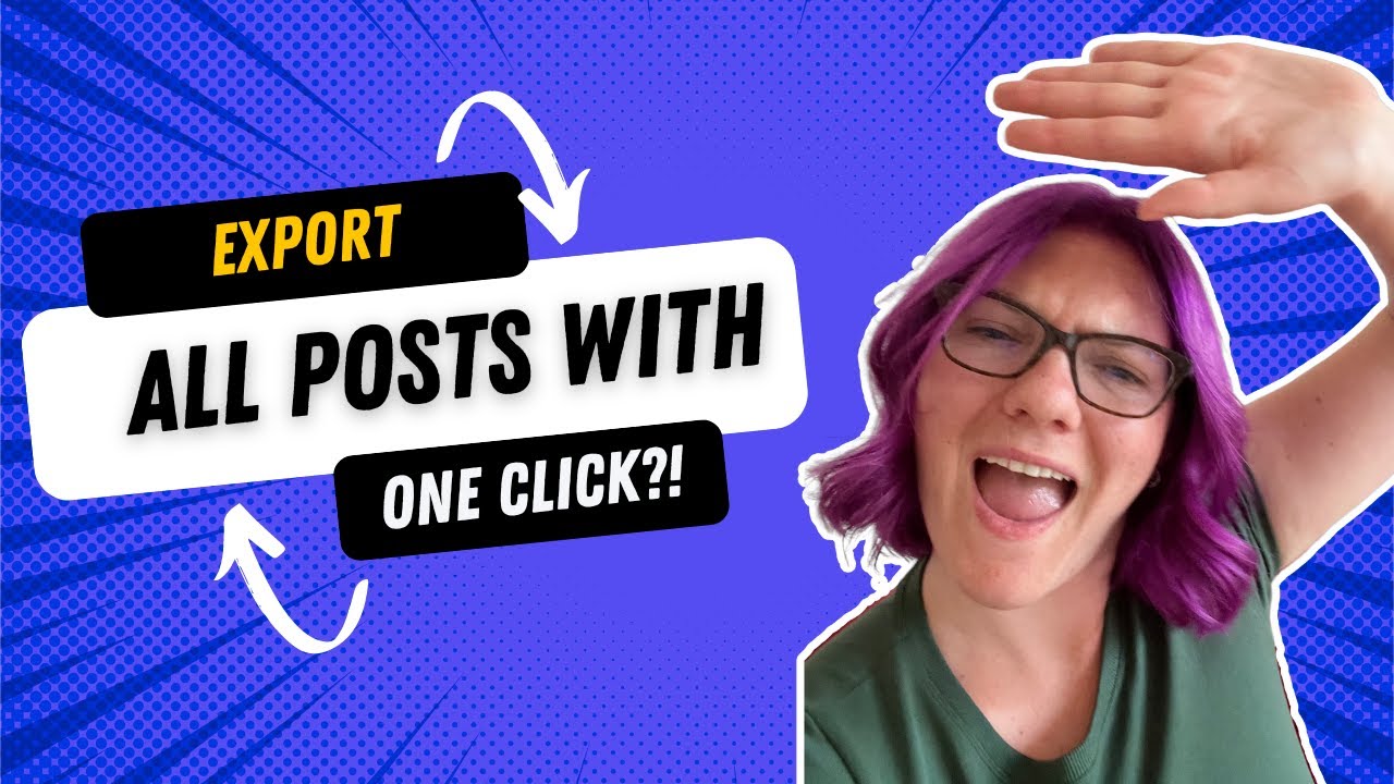 How To Export All Blog Posts From Wordpress With 1 Click Youtube