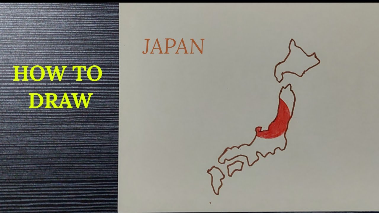 DRAWING JAPAN COUNTRY MAP/Step by Step - YouTube