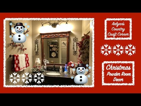 ☃️Christmas Powder Room Decor☃️ - YouTube