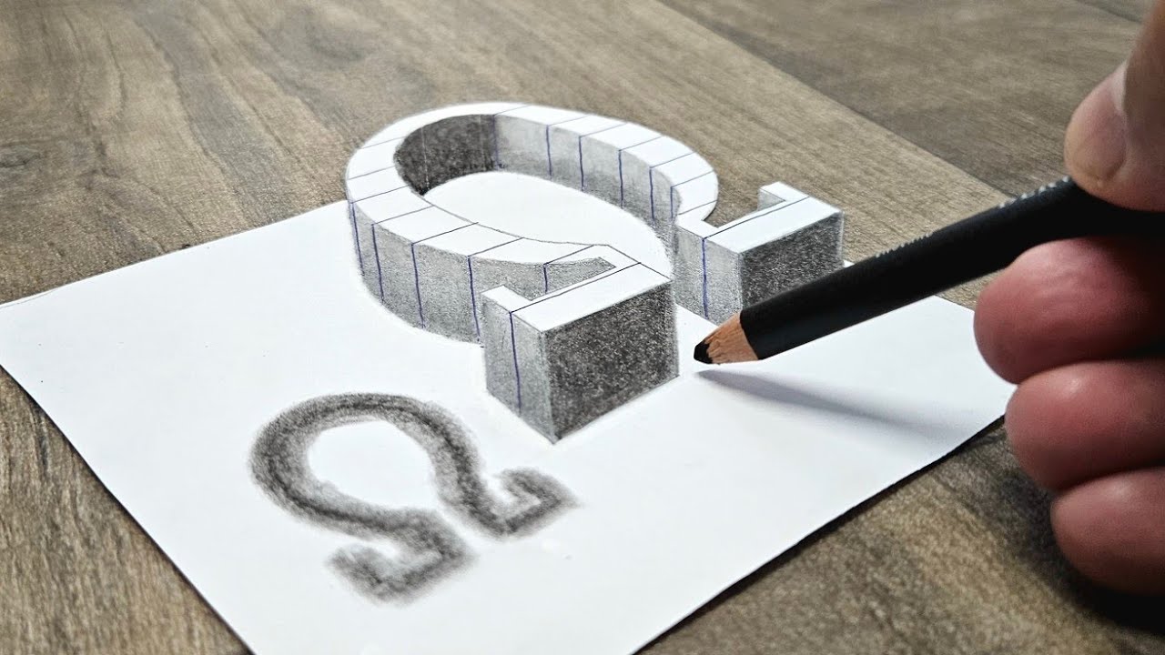 How to draw best 3d art pencil shading easy on paper - YouTube