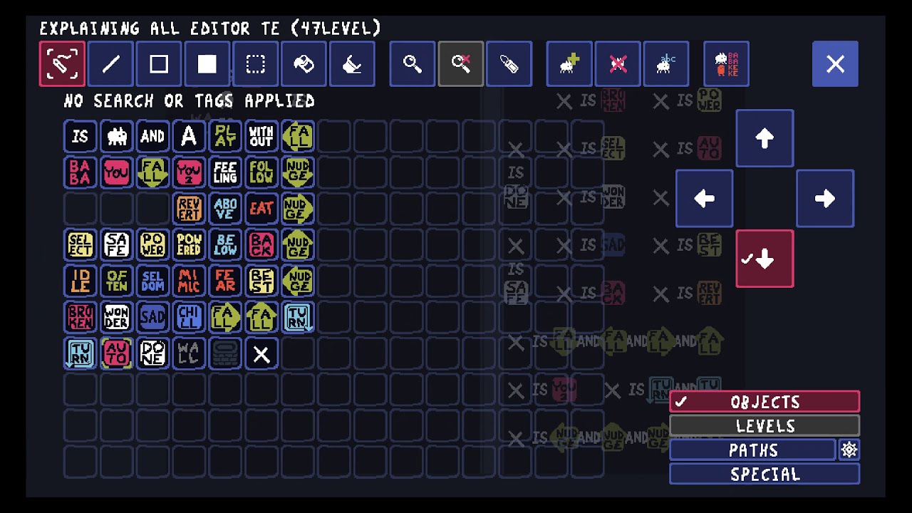 Explaining all Editor Exclusive Text (Baba Is You) - YouTube