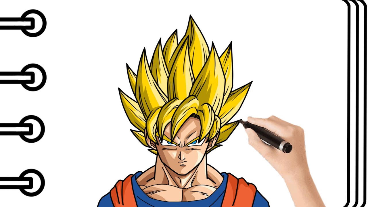 Como Dibujar a GOKU SSJ Paso a Paso | Mapi Art TV - YouTube