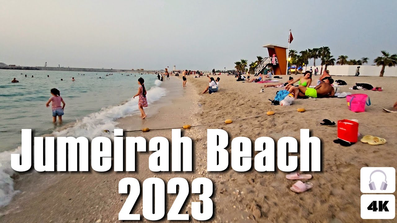 Jumeirah Beach Evening Walking Tour || The Beach, UAE 🇦🇪 [ 4K ] - YouTube
