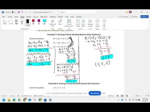 Solving Linear Systems Part 1 - YouTube