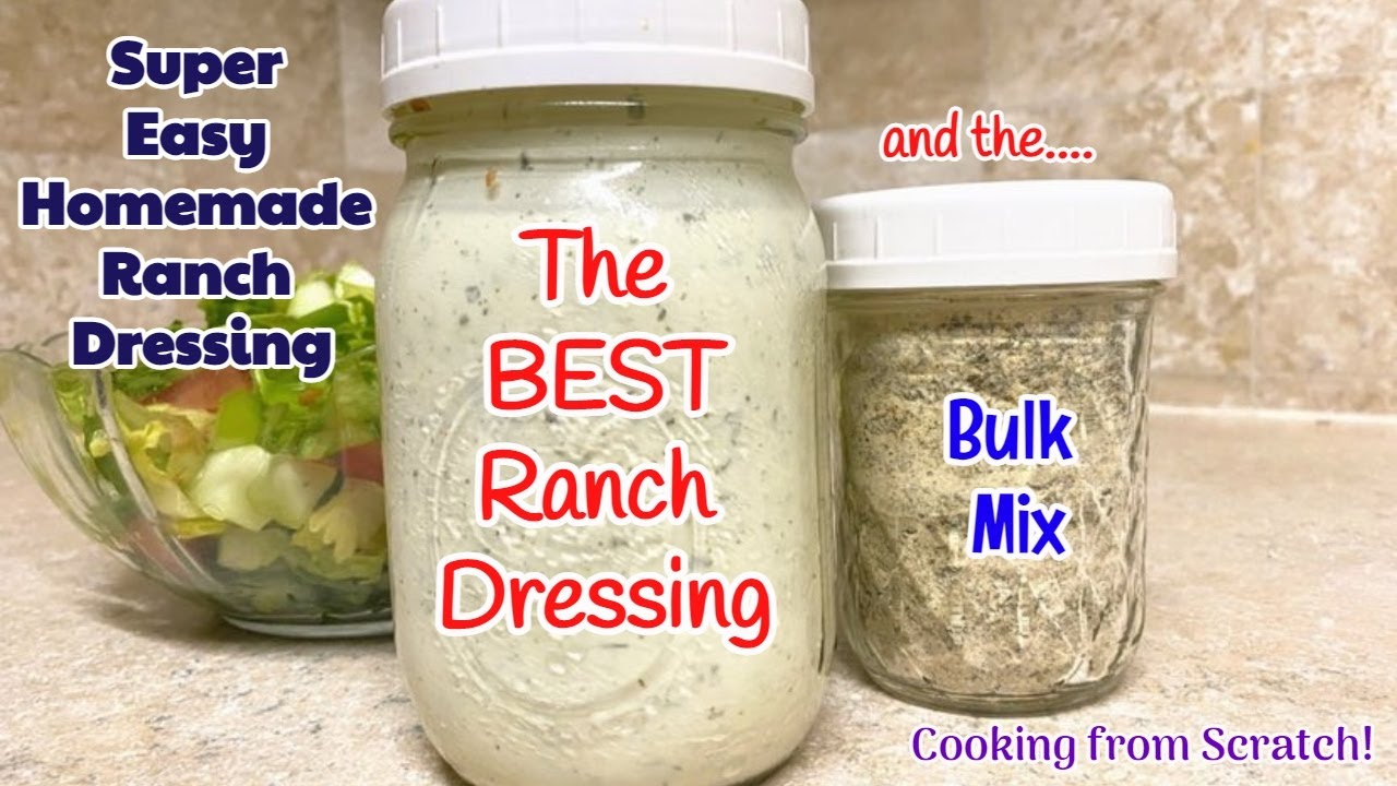 Easy Ranch Dressing Recipe | Single Batch or Bulk Mix | Cooking from ...