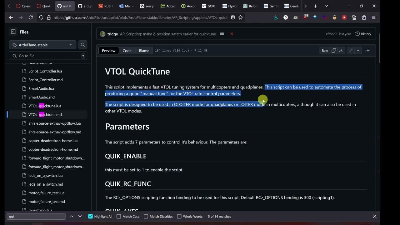 Ardupilot QuickTune Part 1 - YouTube