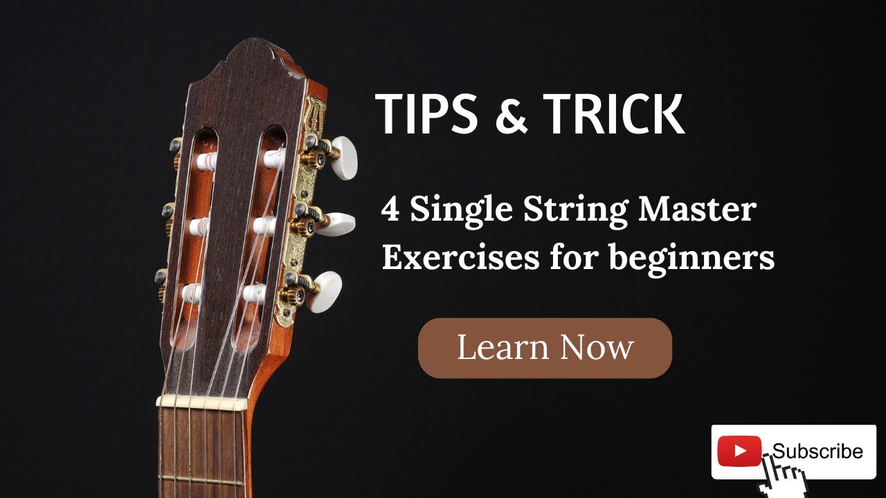 4 Single String Guitar Exercises for Beginners || Himachali Acoustic ...