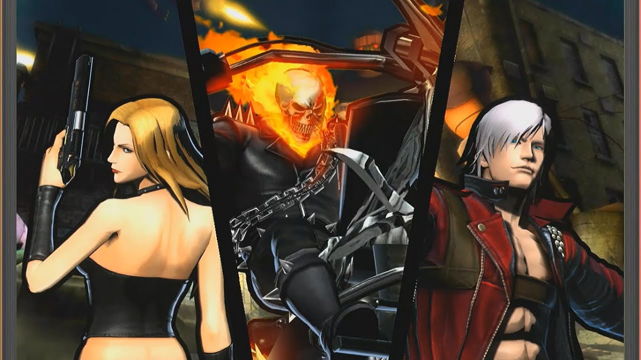 Ultimate Marvel vs Capcom 3 Ghost Rider Dante Trish arcade mode - YouTube