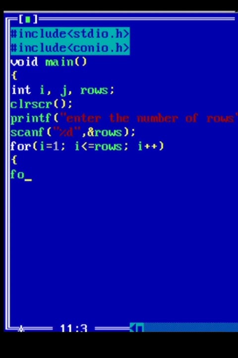 print a number of pattern in C language in turbo C#shorts🤖🤖 - YouTube