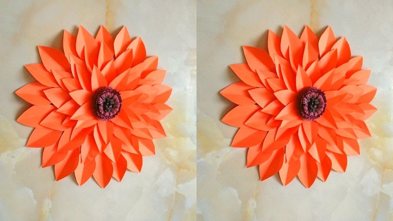Diy paper flower circle Craft Ideas _ flwer circle Decor Ideas _ paper ...