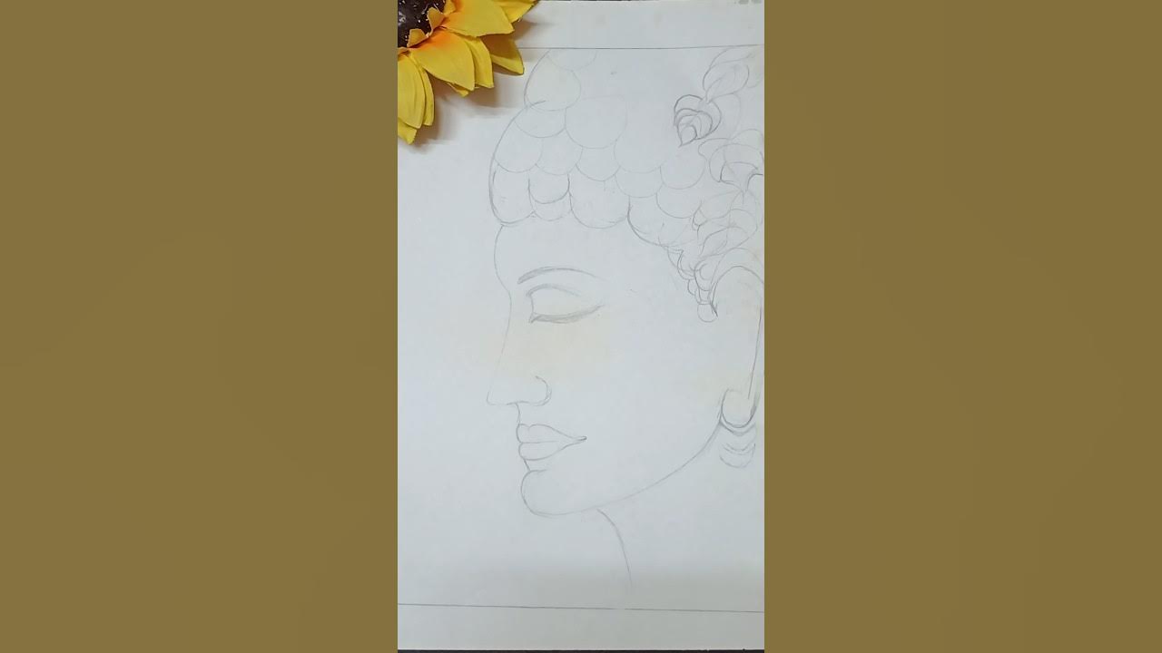 New Drawing Transition Tutorial 😍 ️🎨#shorts #transition #drawing #bhuddha #art #trending #reels ...