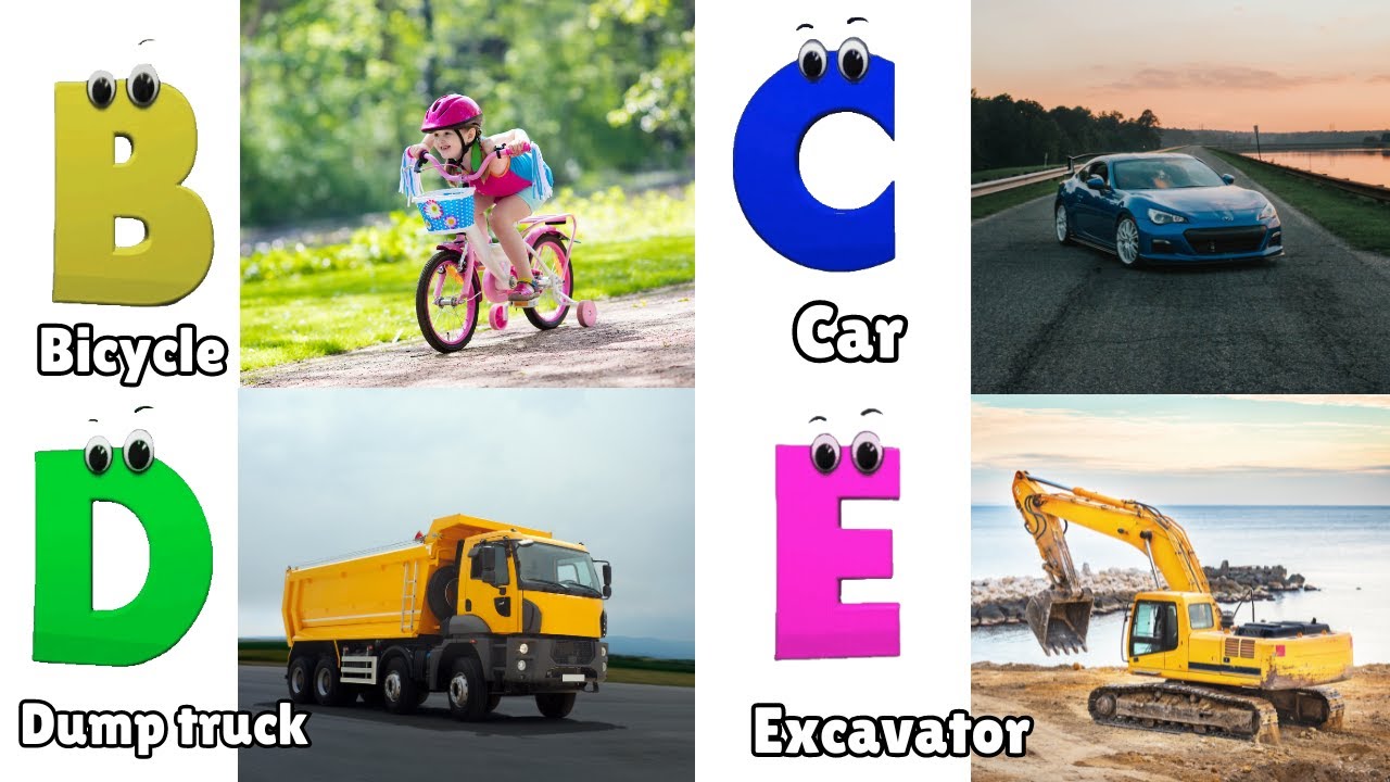 Vehicles Alphabet Song | Phonics for Kids | Alphabet Letters | Learn ...