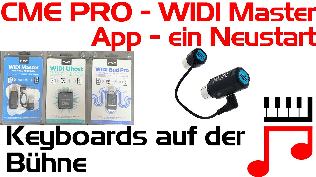 CME PRO - WIDI Master - App - ein Neustart 2025 Bluetooth Midi - YouTube