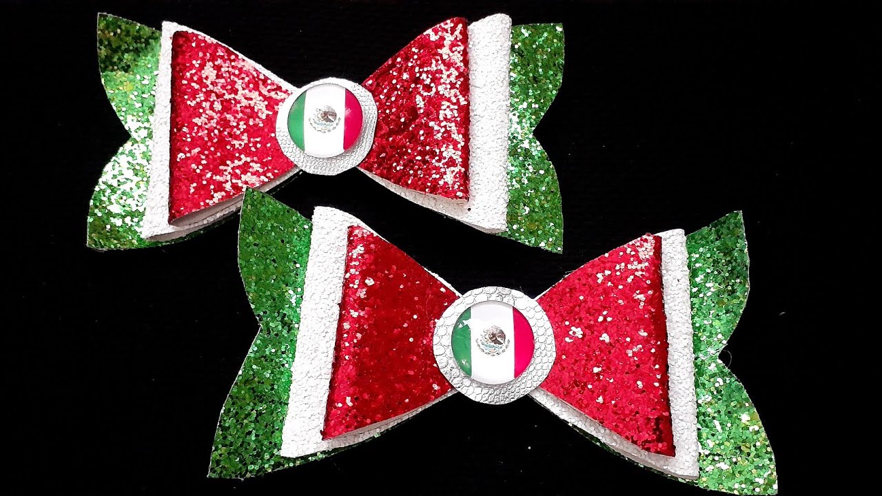 Moño mexicano tricolor de vinil para fiestas patrias , 🇲🇽 v#30 - YouTube