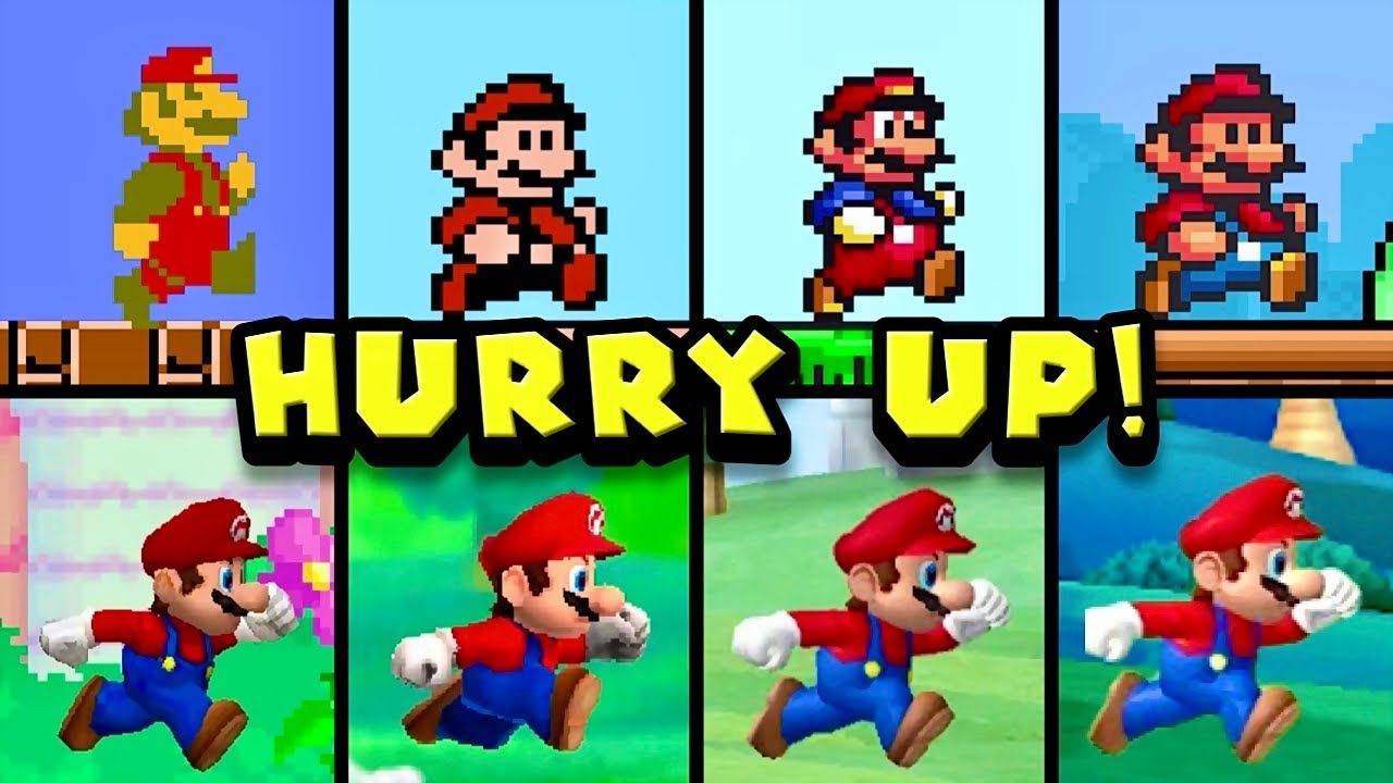 Evolution of Super Mario Bros. HURRY UP! Themes - Official, Bootlegs ...