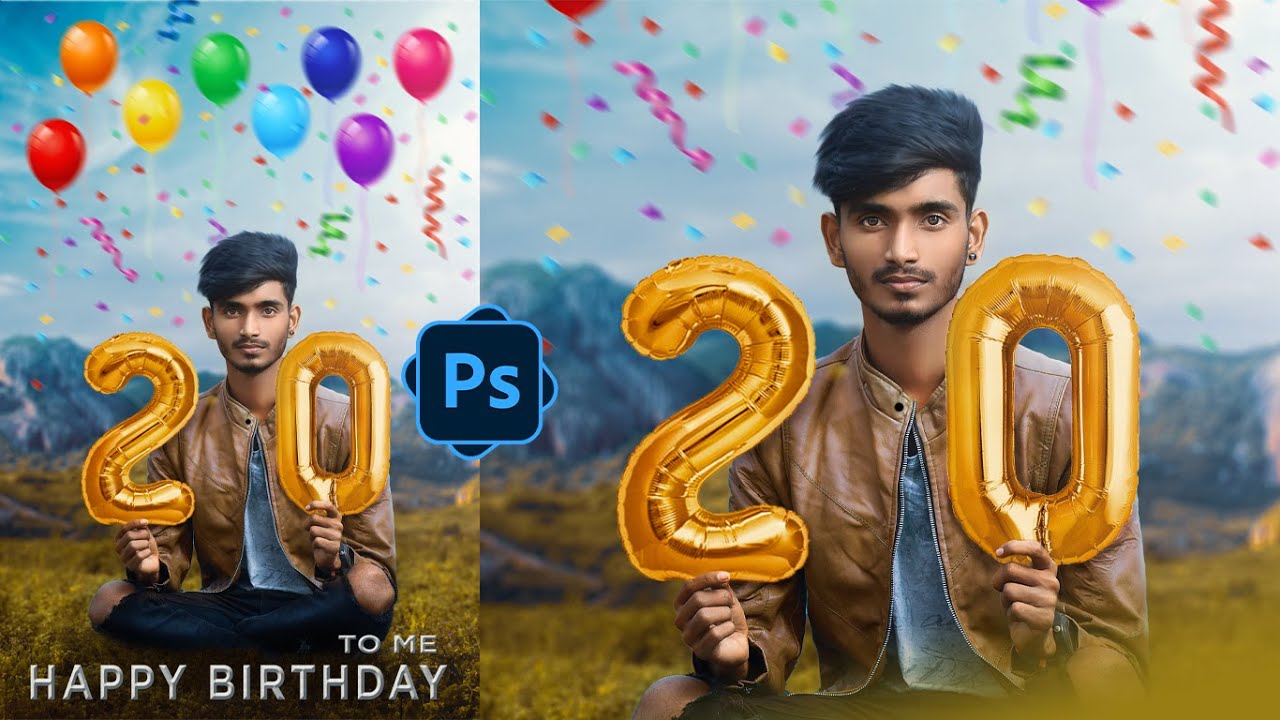 Birthday Photo Manipulation In Photoshop || Birthday Special Editing ...