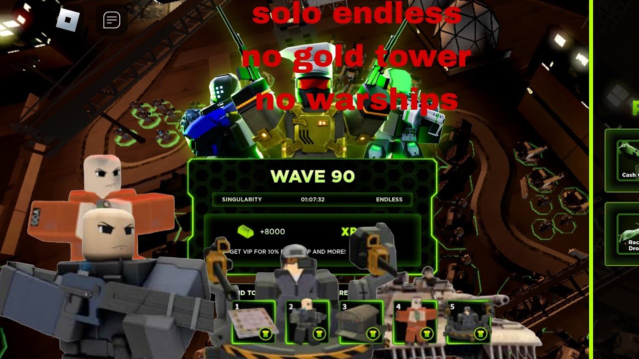 solo tdx endless wave90| tower defense x - YouTube