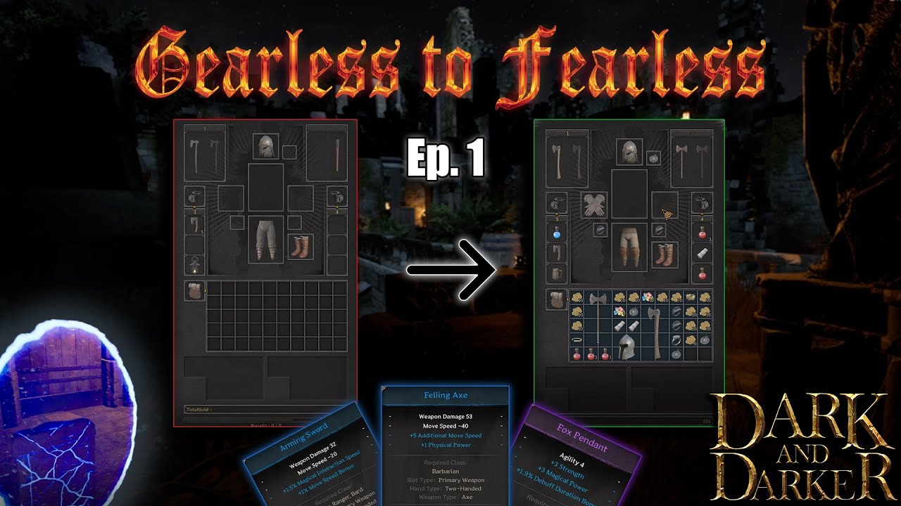 Dark and Darker - Gearless to Fearless Ep. 1 - NEW MAP - YouTube