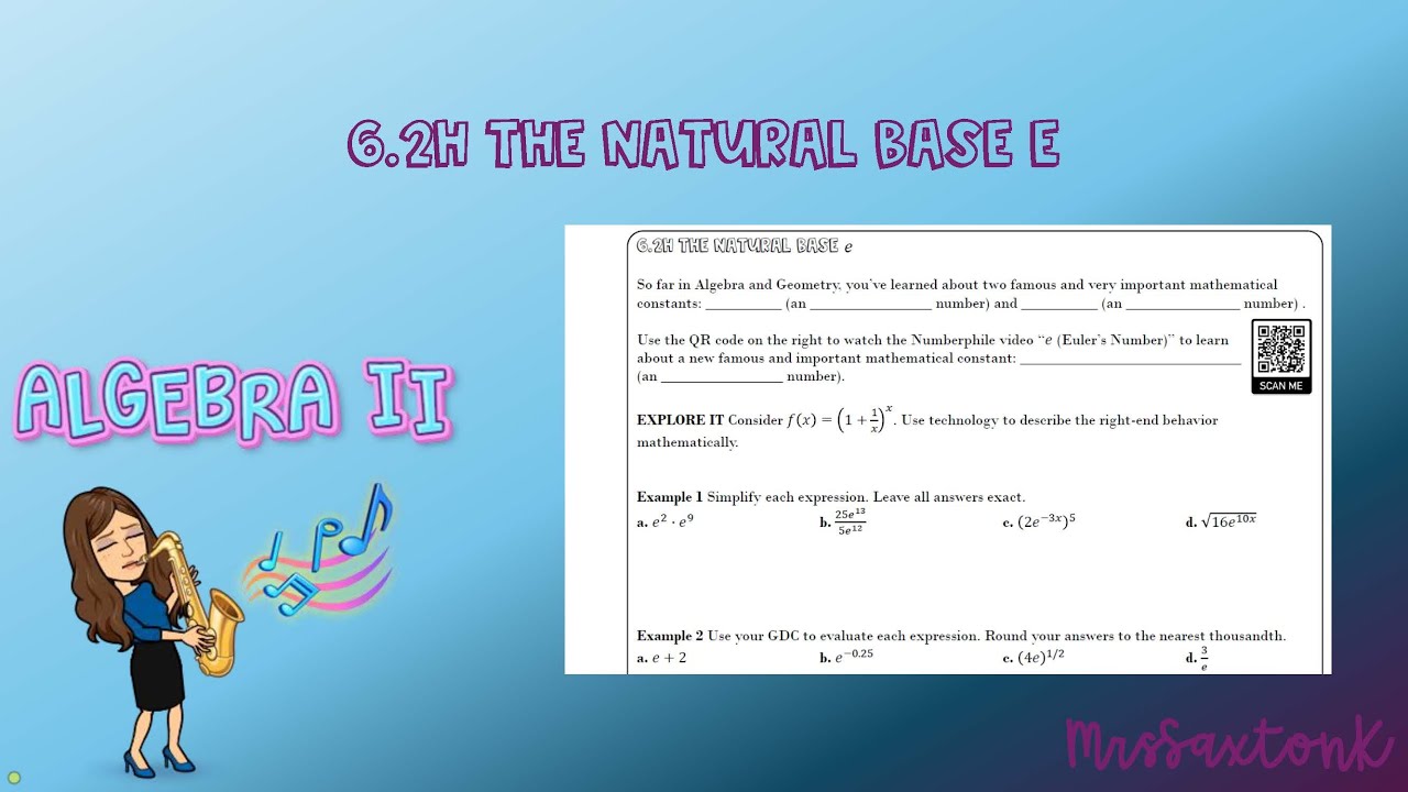 Algebra 2: 6.2H The Natural Base e - YouTube
