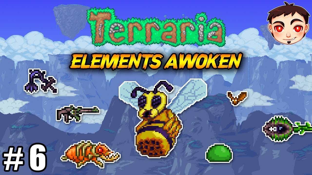 Terraria [Elements Awoken] Ep.6 - ¡La pistola parasitaria y La Abeja ...